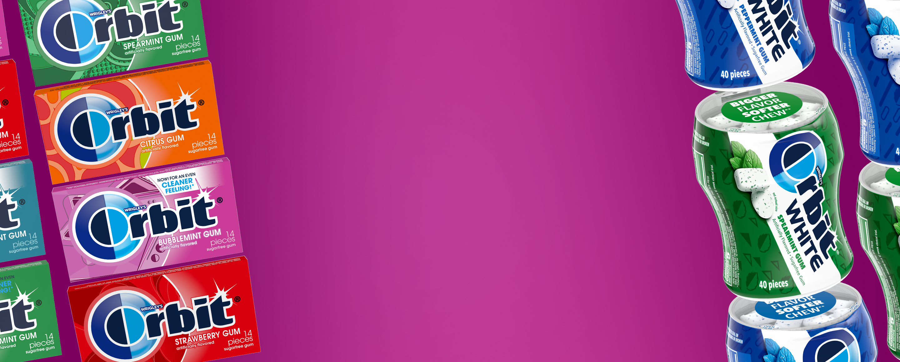 ORBIT® Bubblemint Gum - Sweet Bubblegum Blend