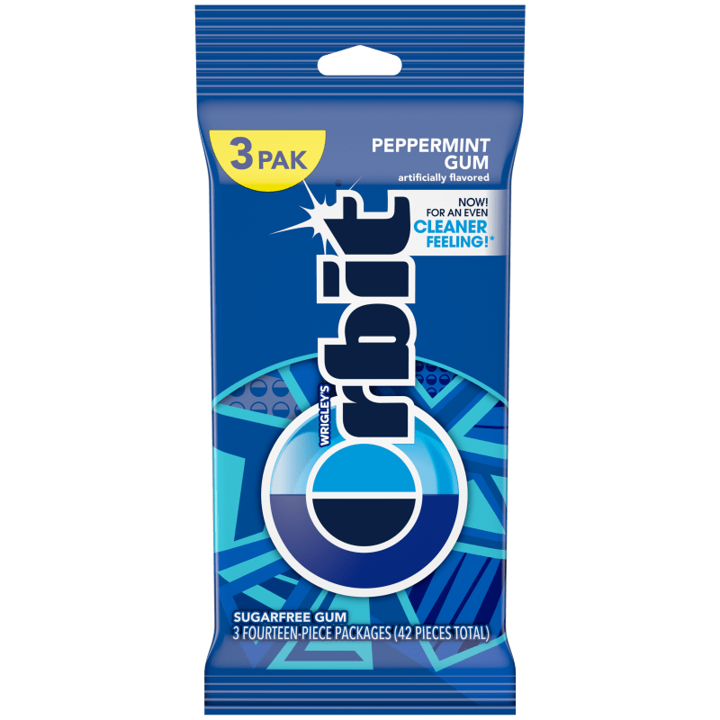 ORBIT® Peppermint Sugarfree Chewing Gum, Multipack (3 Packs)
