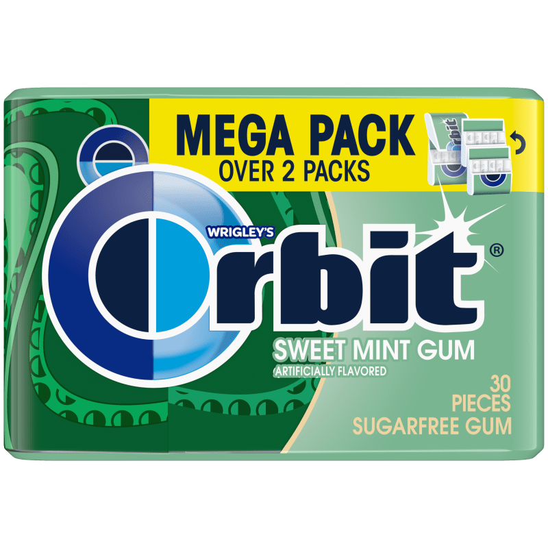 ORBIT® Sweet Mint Sugarfree Chewing Gum, 30 Piece Mega Pack